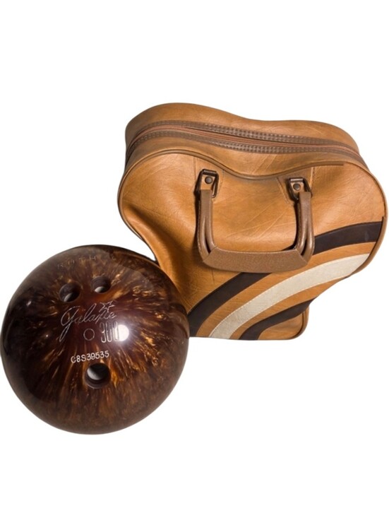 Vintage | Other | Vintage Galaxie 30 Bowling Ball Carry Bag Brown Tan ...